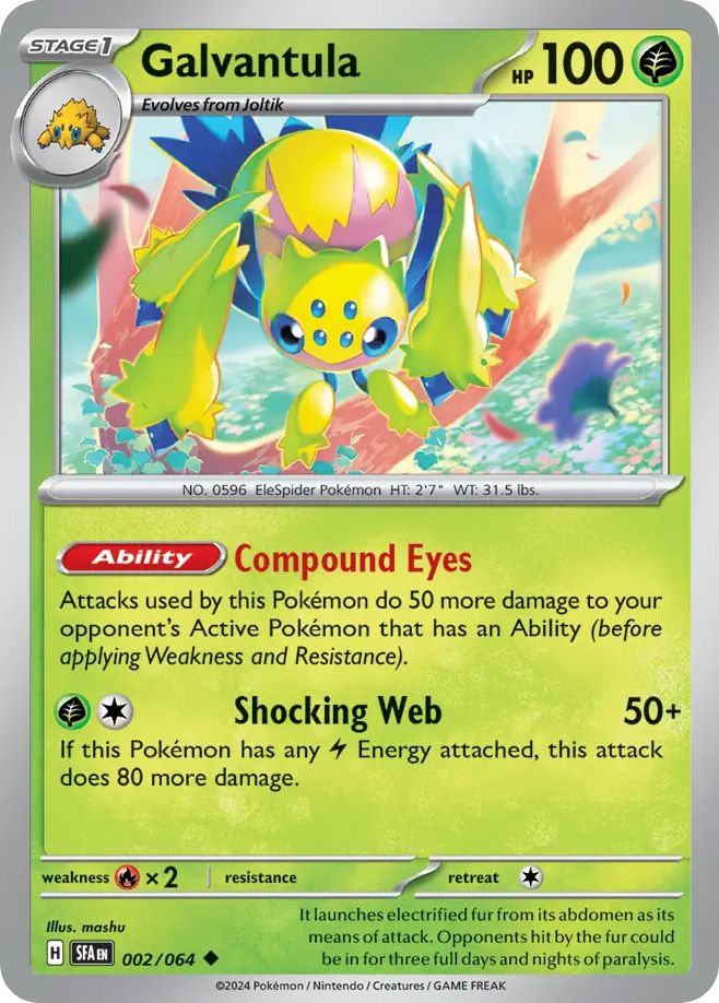 Grass/Electric Type Galvantula Deck - PokemonCard